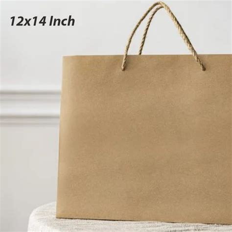 Brown Kraft Paper Carry Bag For Shopping 5 Kg At Rs 12piece In New