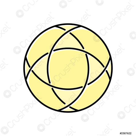 Closed Polygonal Curve Color Icon Round Geometric Figure Circle Crossed
