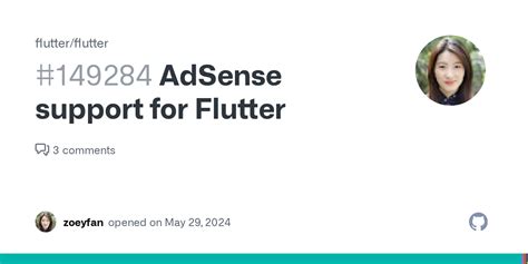 Adsense Support For Flutter · Issue 149284 · Flutterflutter · Github