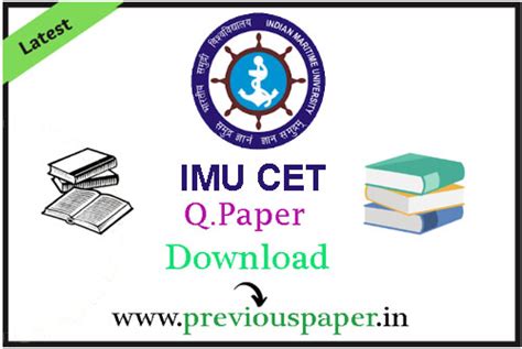 IMU CET Previous Question Papers 2023 2022 2021 2020 PDF Download