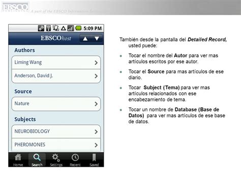 Support.ebsco.com Aplicación de Android para EBSCOhost Tutorial. - ppt descargar