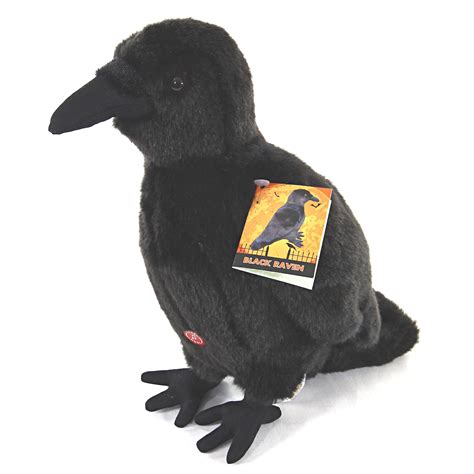 Plush Soft Toy Raven By Faithful Friends 24cmh Rwb02 Sparkle