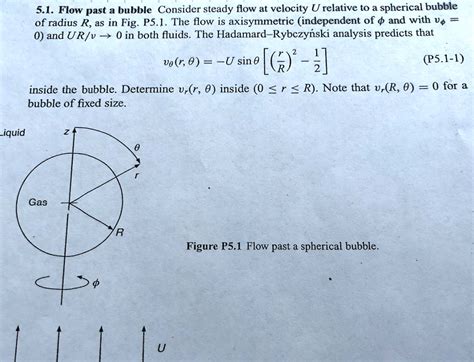 51 Flow Past A Bubble Consider Steady Flow At Velocity U Relative To