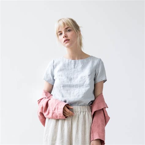 Linen Top Hamburg Fitted Notperfectlinen