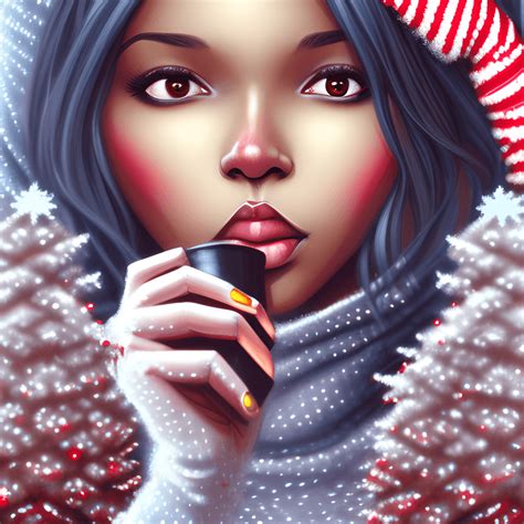 Hyper Detailed Urban Dark Skinned Woman Drinking Coffee · Creative Fabrica