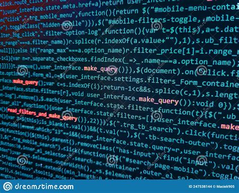 developer working on source codes on computer at office data bits