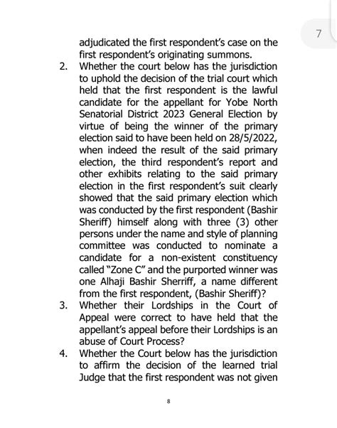 Full Text Of The Supreme Court Judgement On Lawan Vs Machina Politics