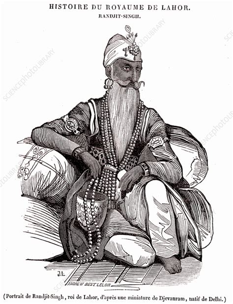 Ranjit Singh, first Maharaja of the Sikh Empire - Stock Image - C057 ...
