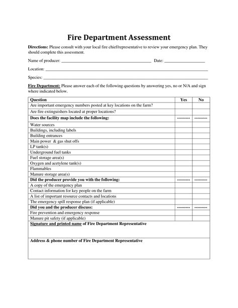 Indiana Fire Department Assessment Fill Out Sign Online And Download Pdf Templateroller