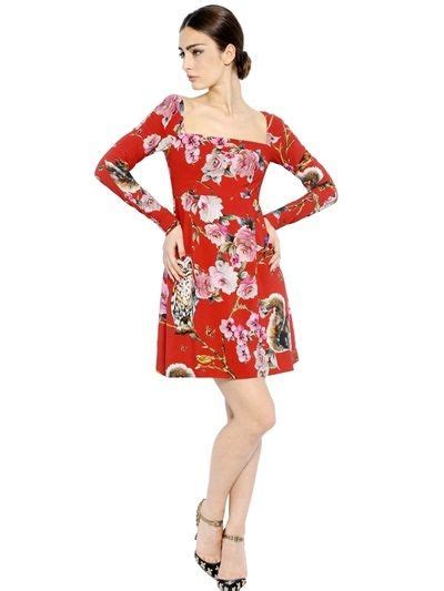 Dolce And Gabbana Floral Printed Viscose Cady Dress Shopstyle Dress