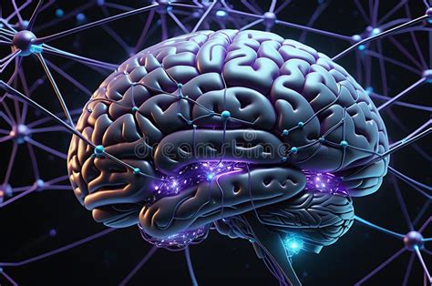 Neural Illumination Human Brain Illuminated From Within Showcasing A