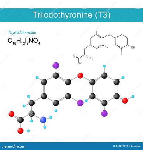 Triiodothyronine T3 Molecule Stock Illustration Illustration Of Screening Laboratory 363279370