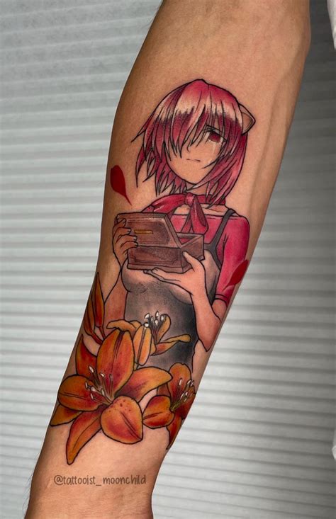 Colorful Lucy And Lys Tattoo Elfen Lied Anime Tattoo Designs Tattoos