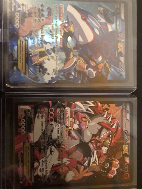 Mavin Pokémon Team Aquas Kyogre EX v s Team Magmas Groudon EX Double Crisis