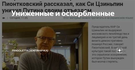 Униженные и оскорбленные Fragoletta Земляничка Дзен