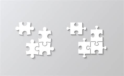Premium Vector Jigsaw Outline Grid Set With 4 Details Scheme Of