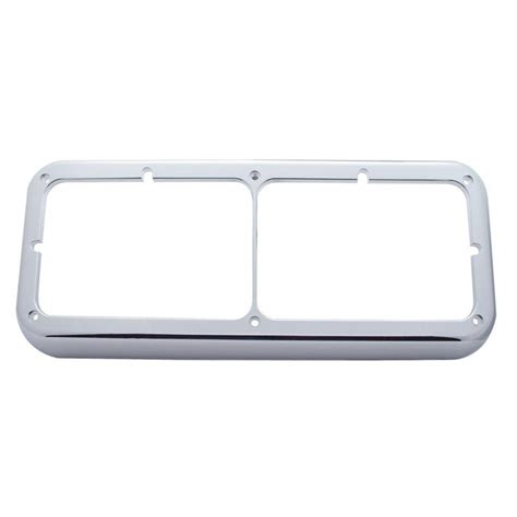 Rectangular Dual Headlight Bezel With Visor And Amber Led Raneys Truck Parts