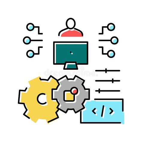 Development Erp Software Color Icon Vector Illustration Stock Vector