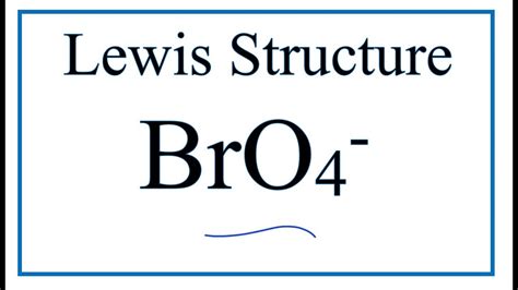 How To Draw The Lewis Dot Structure For Bro4 See Note In Description