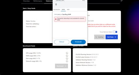 Duplicate Validator Cannot Unstake Error ``` This Wallet Already Has