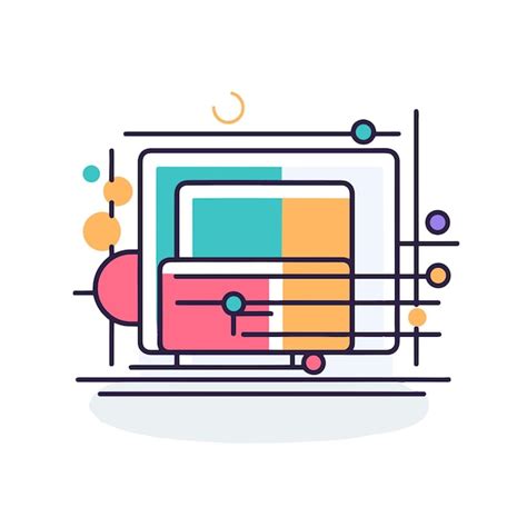 Premium Vector Vector Of A Computer Screen With A Colorful Flat Icon Design