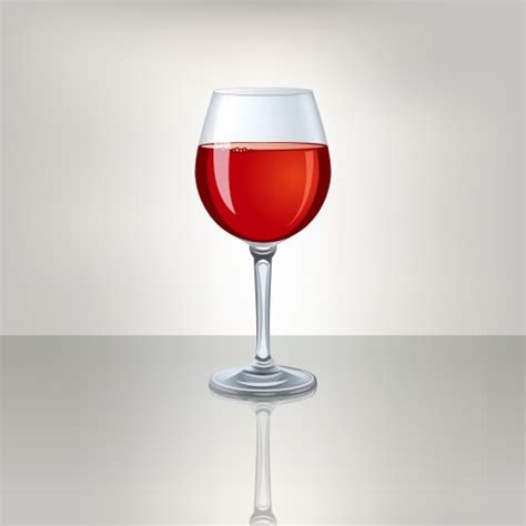 Elegant Red Wine Glass Free Vector Vectorstock