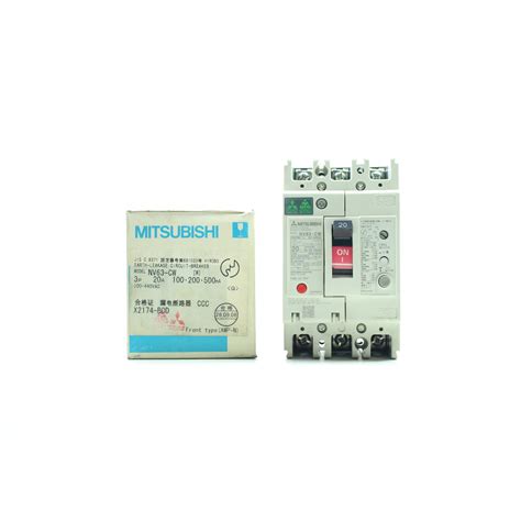 Nv63 Cw 3p 20a 100200500ma Mitsubishi Elcb Shopee Thailand
