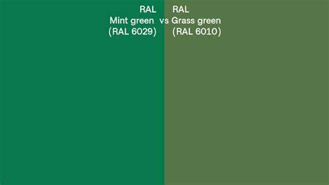 Ral Mint Green Vs Grass Green Side By Side Comparison