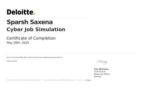 I Just Completed Deloitte Australias Cyber On Forage In The Simulation I Completed A Job