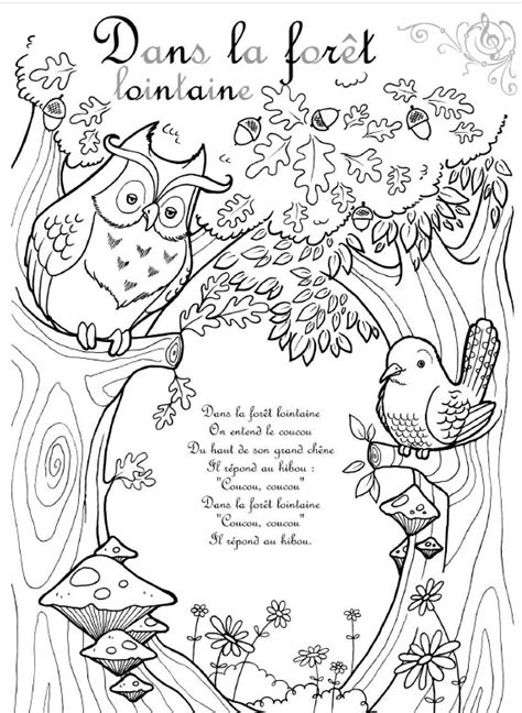 Comptine Coloring Pages Teaching French French Activities