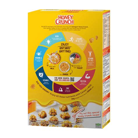 Honey Crunch Corn Flakes Nutty Breakfast Cereal Kellogg S TH