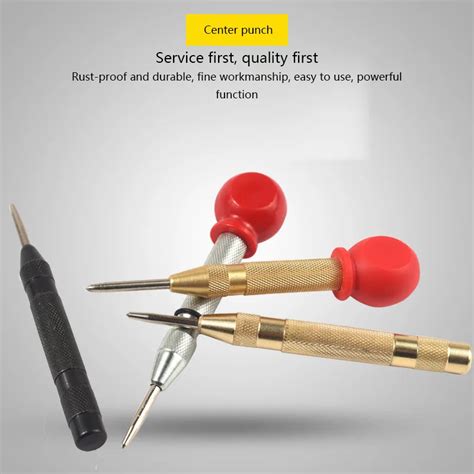 자동 센터 펀치 센터 홀 펀치 기계공 목수 도구 목재 프레스 덴트 마커 목공 도구 드릴 비트 1 개 Aliexpress