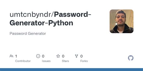 Github Umtcnbyndrpassword Generator Python Password Generator