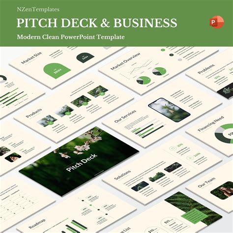 PITCH DECK Morden Clean Powerpoint Presentation Template NZenPPT NZenTemplates