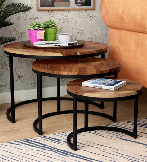Iron Round Metalico Nesting Table Set Of 3 In Natural Finish 3 Tables At ₹ 5000 Set In Jodhpur