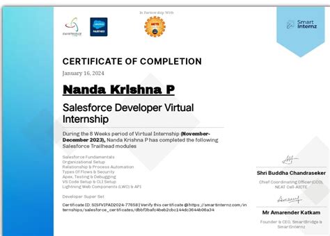 Smartinternz Salesforce Skilledonsalesforce Thesmartbridge Aicte Virtualinternship