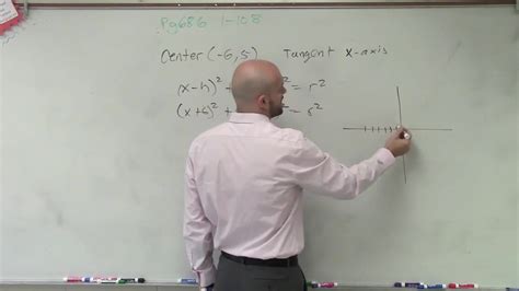 Writing An Equation Of Circle Tangent To The X Axis Given The Center Maths