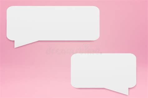 Blank Conversation Bubbles On A Pink Background Stock Image Image Of