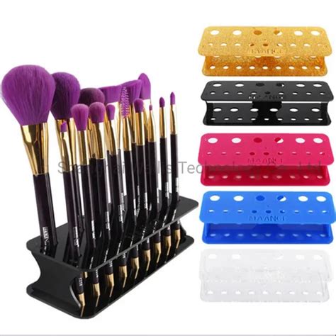 Acrylic Makeup Display Stand 10 Brushes Removable Brush Display Stand