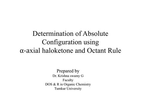 Alpha Axial Haloketone Rule And Octant Rule Pptx