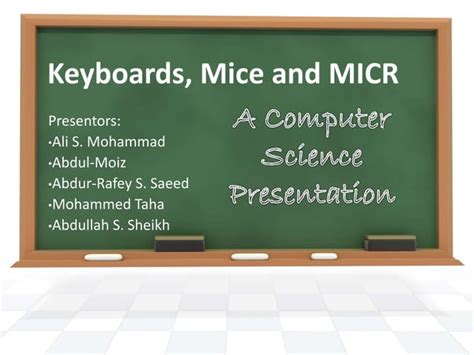 Keyboard Mouse And Micr Ppt