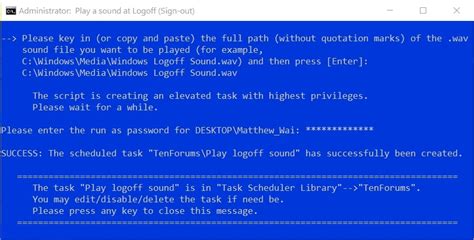 How To Play Sound At Logoff Sign Out In Windows 10 Tutorials