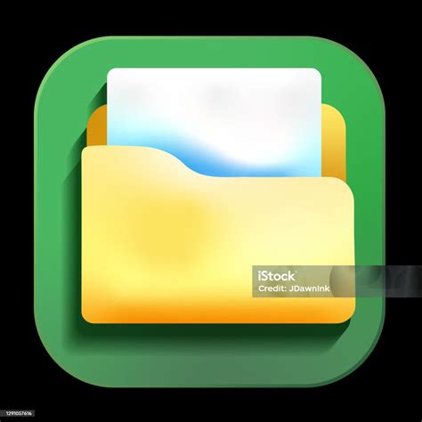 밝은 그라데이션 색상으로 설정된 문서 앱 아이콘 디자인이 있는 3d 파일 폴더 서류함에 대한 스톡 벡터 아트 및 기타 이미지 서류함 귀여운 아이콘 Istock