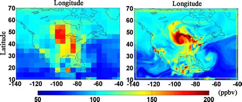 Co Mixing Ratio In Geos Chem On Level 10 About 850 Hpa On 1 May