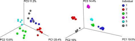 Clustering Of Microbiome Communities Per Individual From All Directly