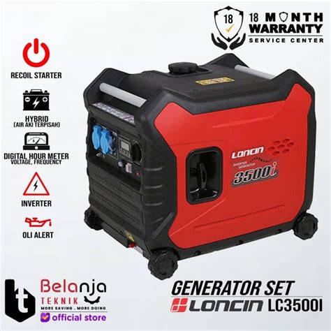 Loncin Genset Silent Lc 3500i 3300 Watt Generator Set Loncin Lc3500i
