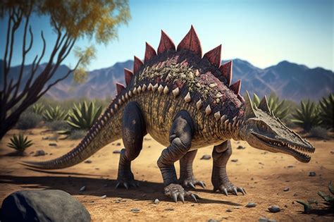 Premium Photo A Dinosaur With A Large Head And A Large Tail That Says