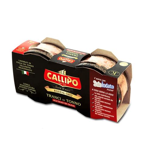 Tranci di Tonno Callipo all'olio di oliva Riserva Oro 80 gr x 2