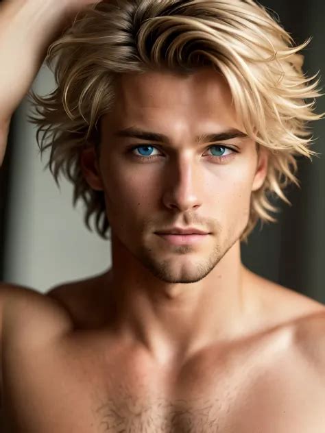 24 Blonde Man With Green Eyes Seaart Al Free Al Art Generator