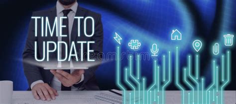 Sign Displaying Time To Update Concept Meaning The Latest Information